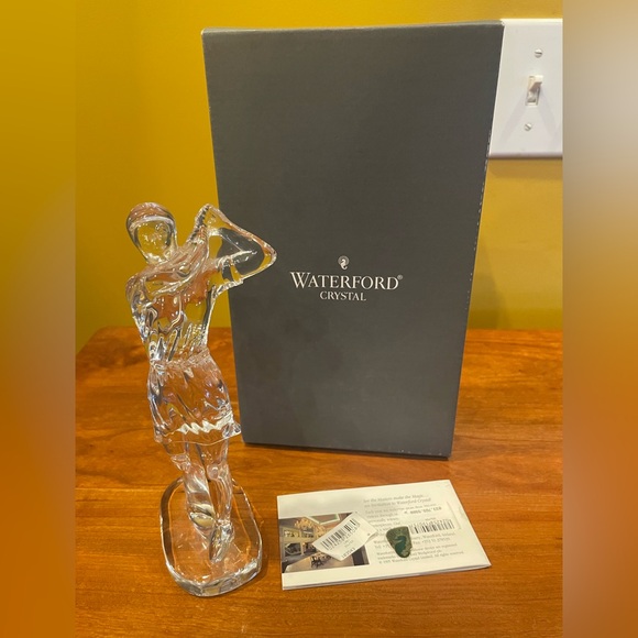 Waterford Crystal | Art | Waterford Crystal Lady Golf Figurine | Poshmark